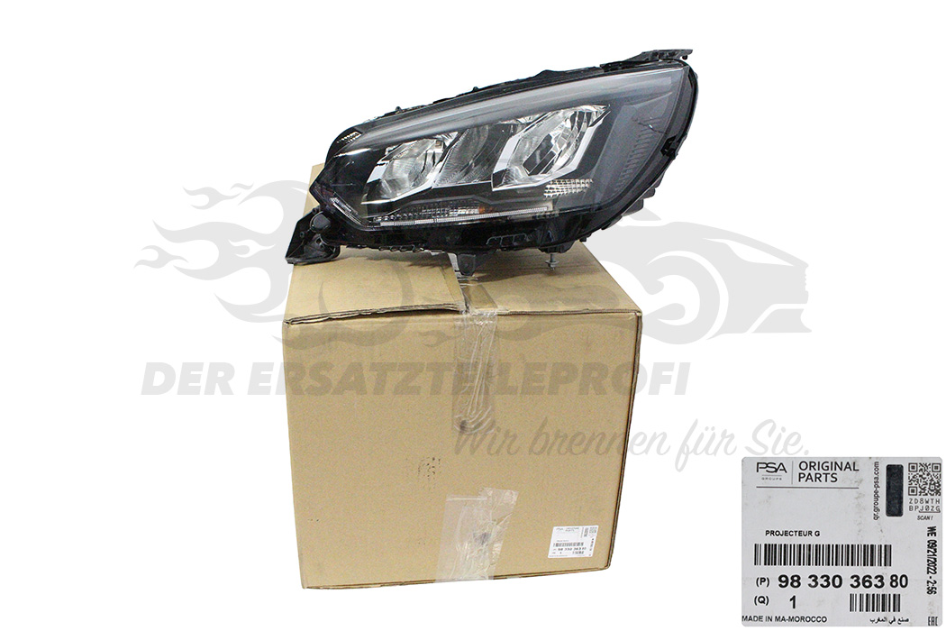 Original Peugeot Scheinwerfer links ECO-LED 9833036380 online kaufen